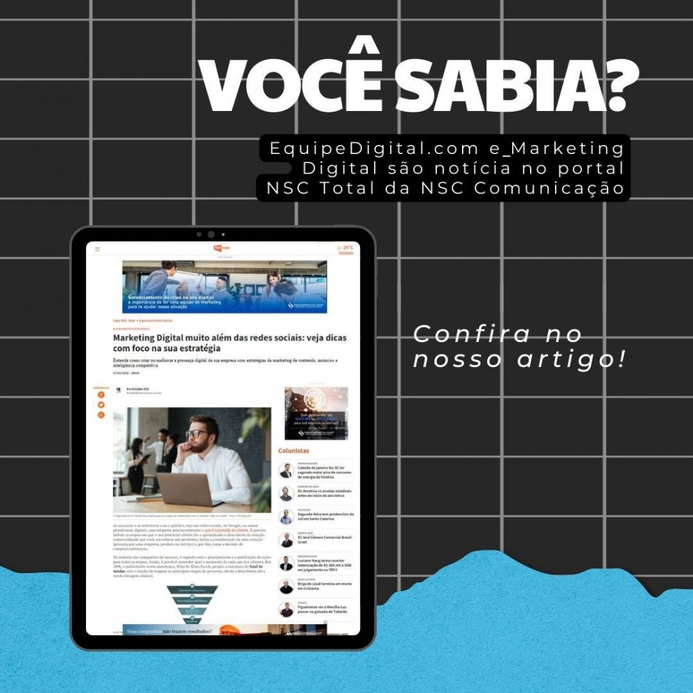 EquipeDigital.com e Marketing Digital são notícia no portal NSC Total ...